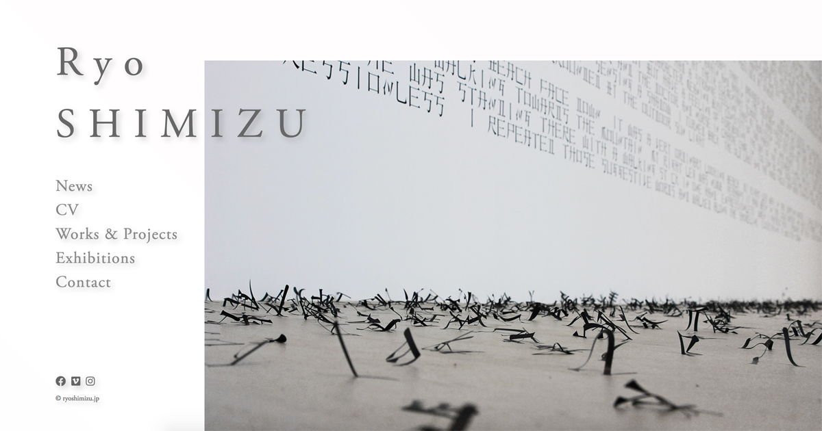 Ryo SHIMIZU 清水玲 | Artist